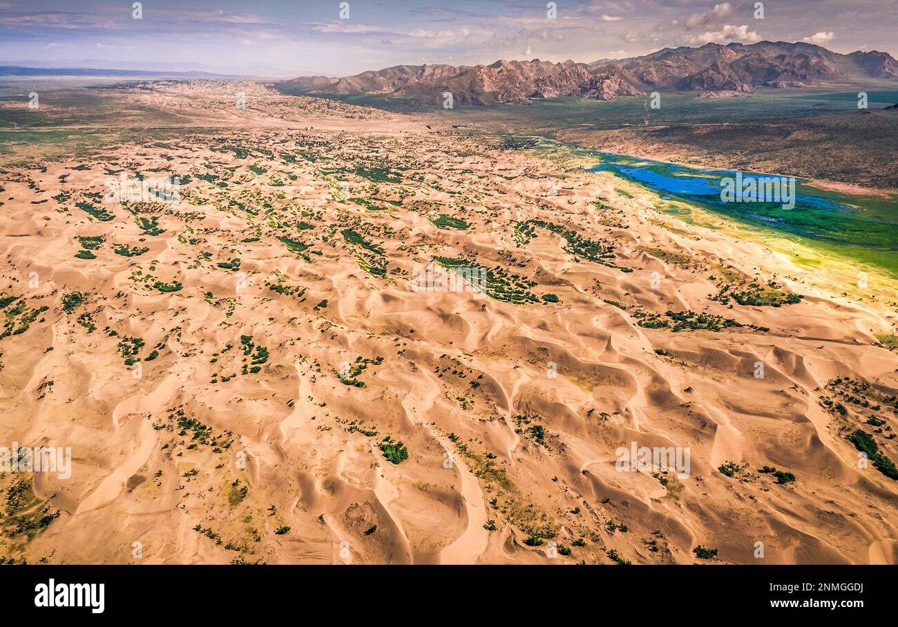 Sand river in the south of Bulgan province, Mongolia Stock Photo - Alamy