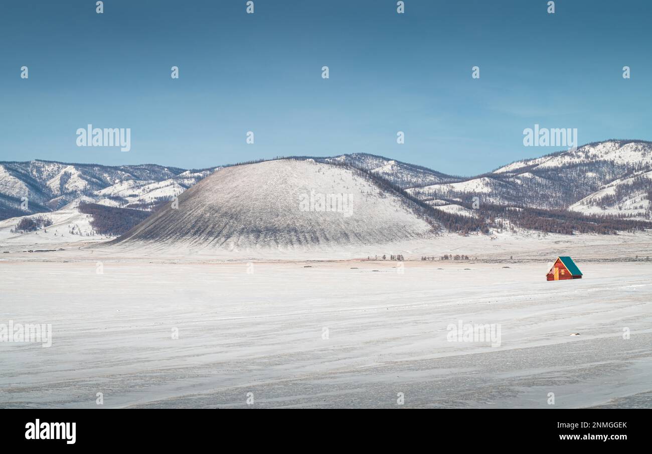 Winter view of the Uran togoo volcano, Mongolia Stock Photo - Alamy