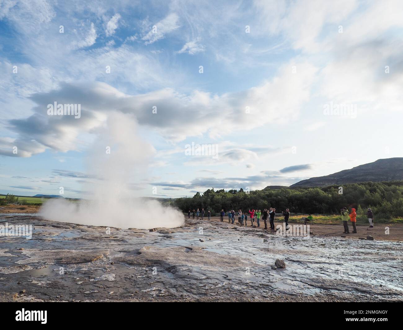 Geyser, hot spring, eruption, water fountain, Strokkur, Haukadalur ...