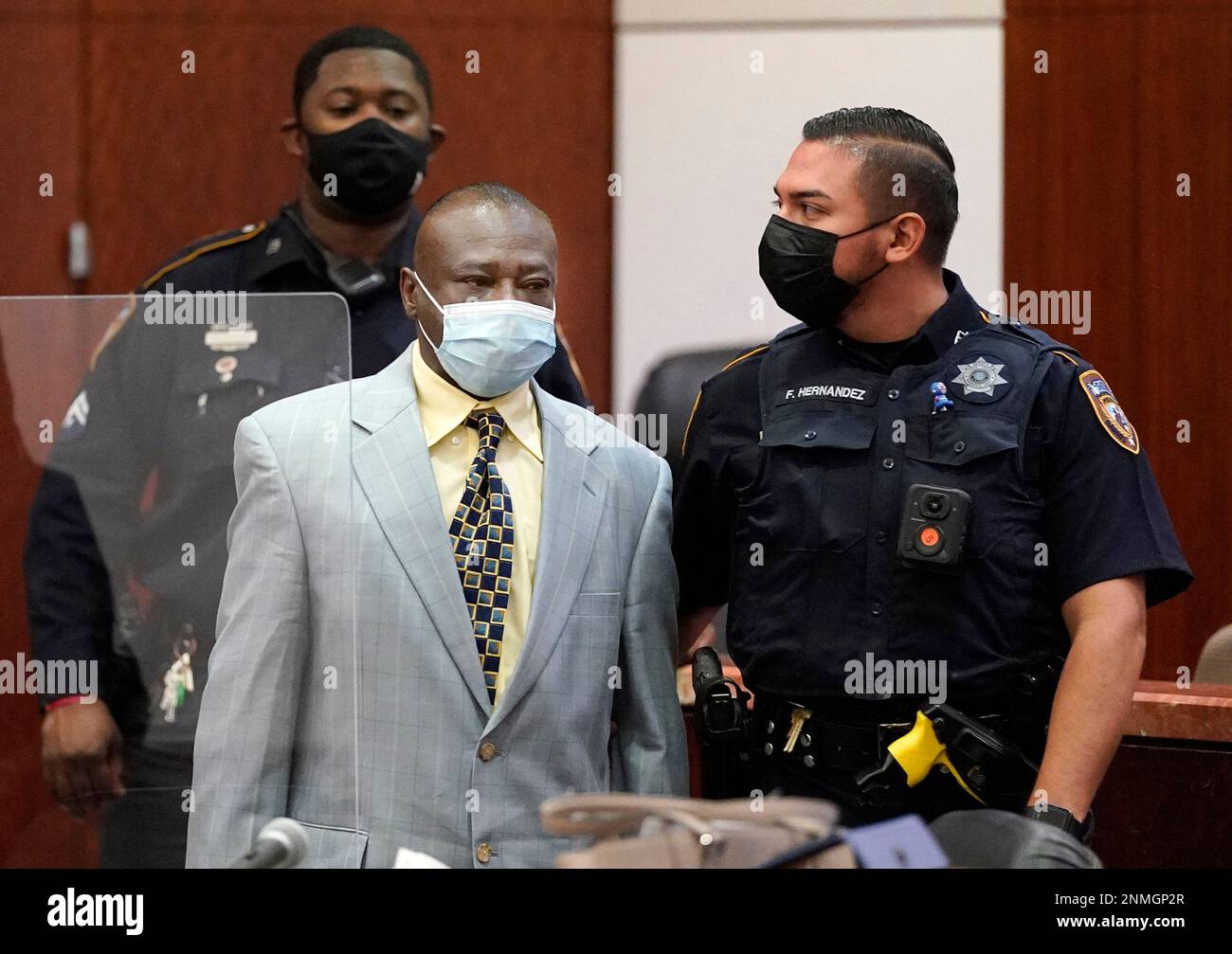 David Conley is escorted into the Harris County Criminal Court of Judge ...