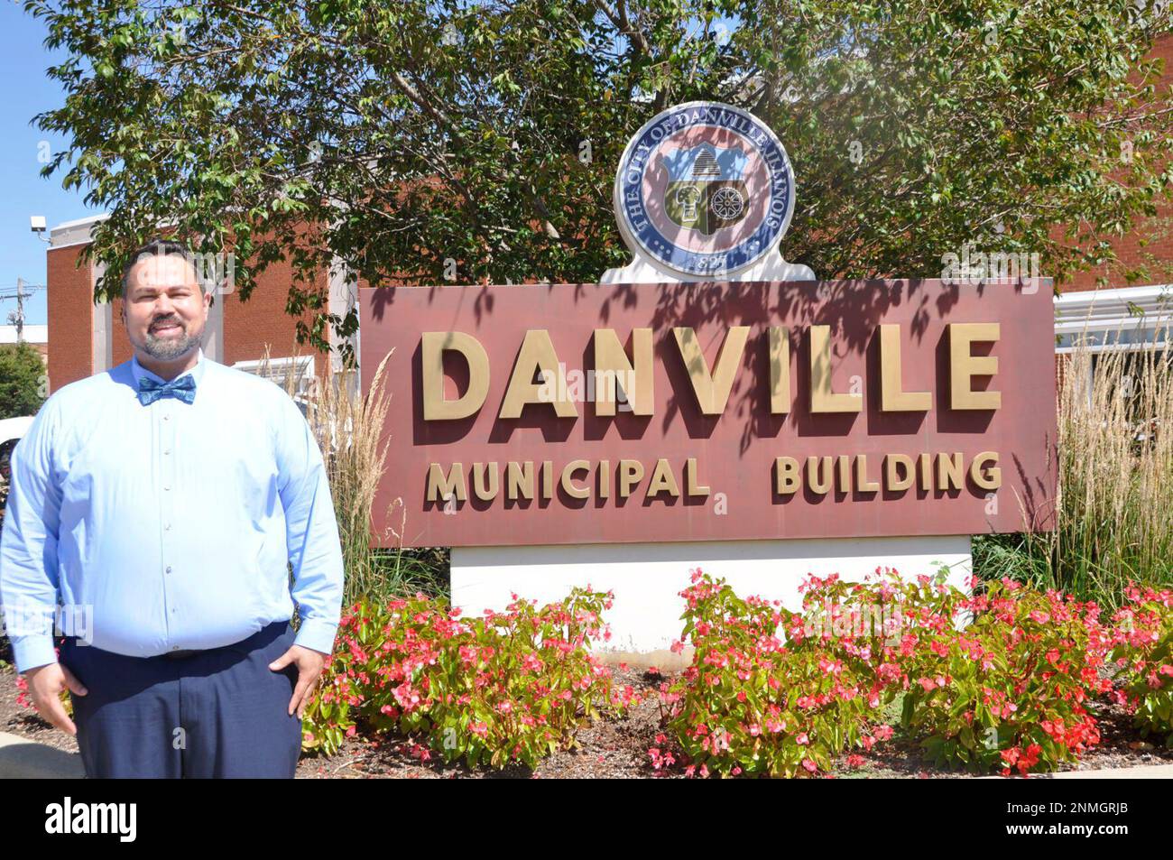 Danville Mayor Rickey Williams Jr. poses in front of the Robert E ...