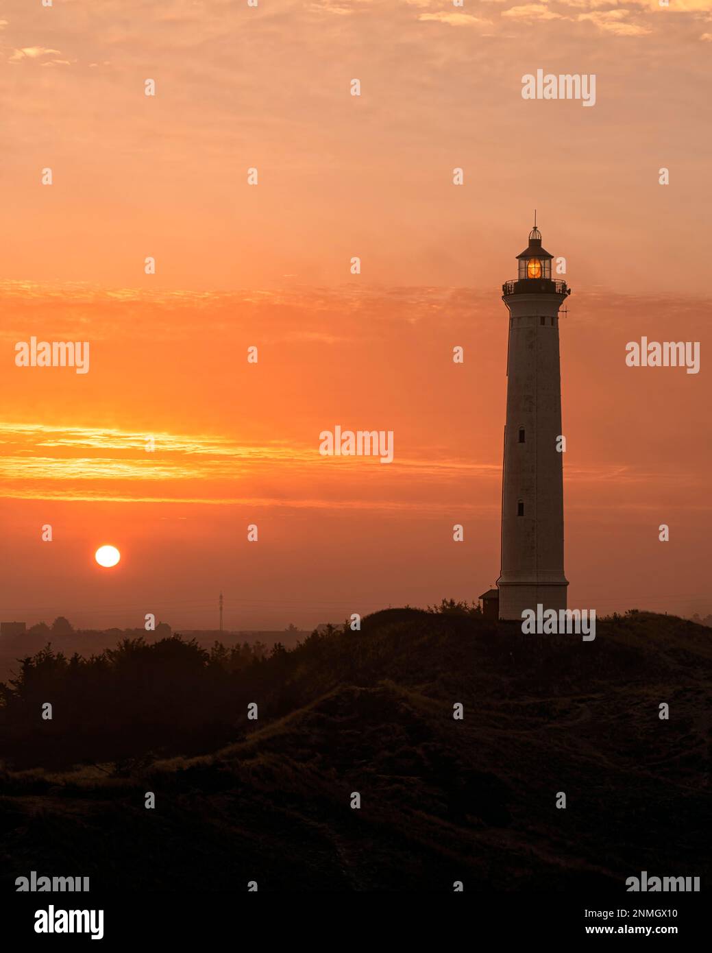 Lyngvig Fyr Lighthouse, West Jutland, Denmark Stock Photo - Alamy