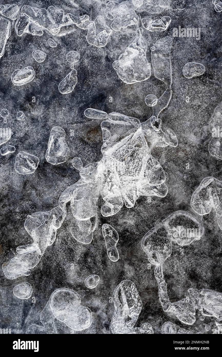 Details, shapes and structures of ice, ice crystals, Austria Stock ...