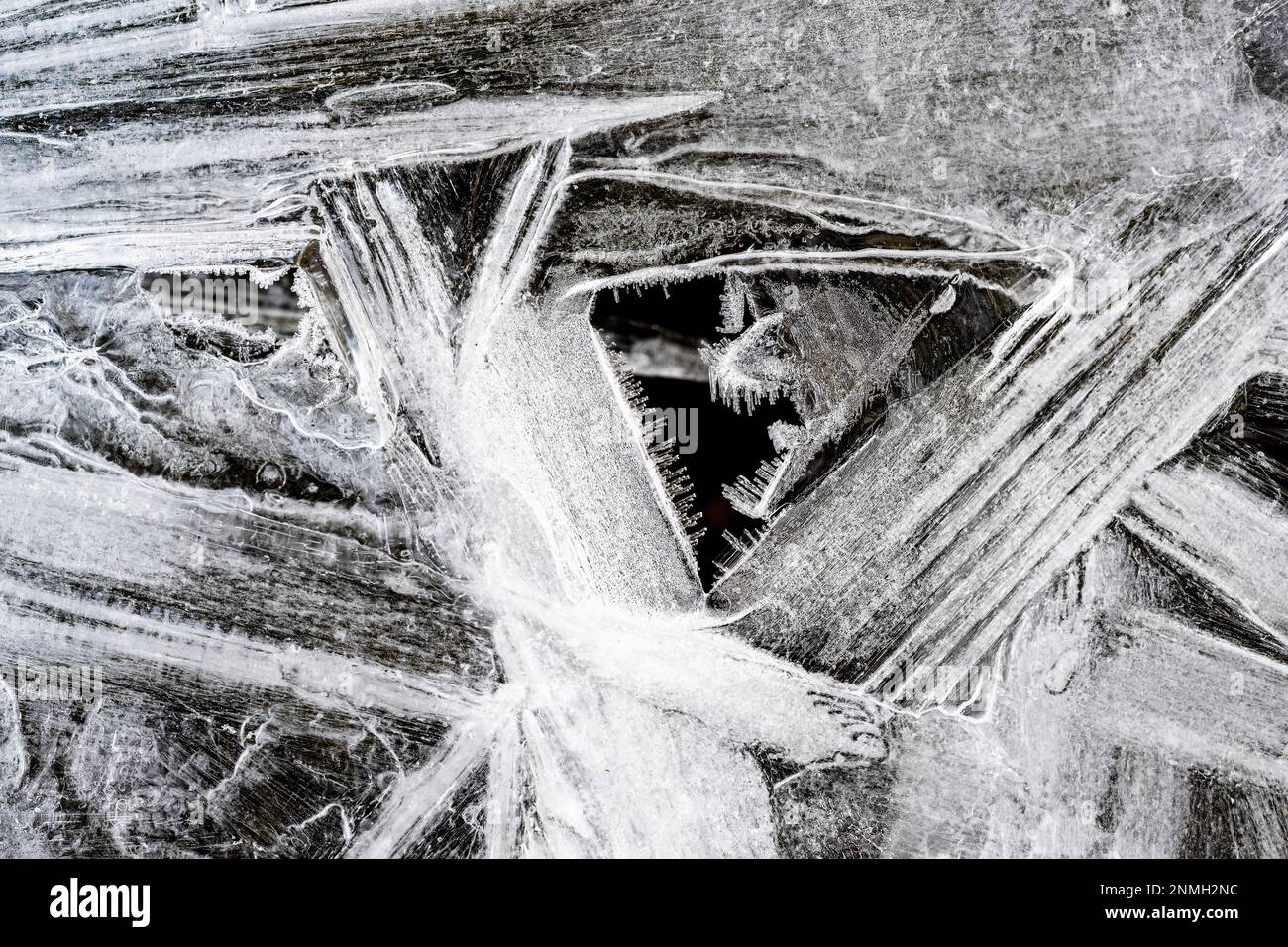 Details, shapes and structures of ice, ice crystals, Austria Stock ...
