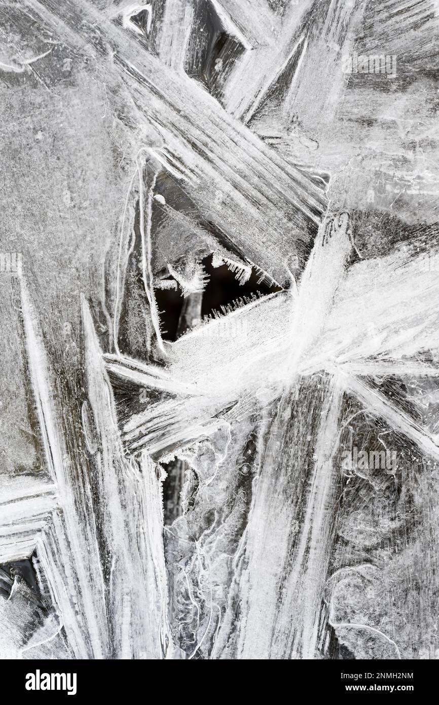 Details, shapes and structures of ice, ice crystals, Austria Stock ...