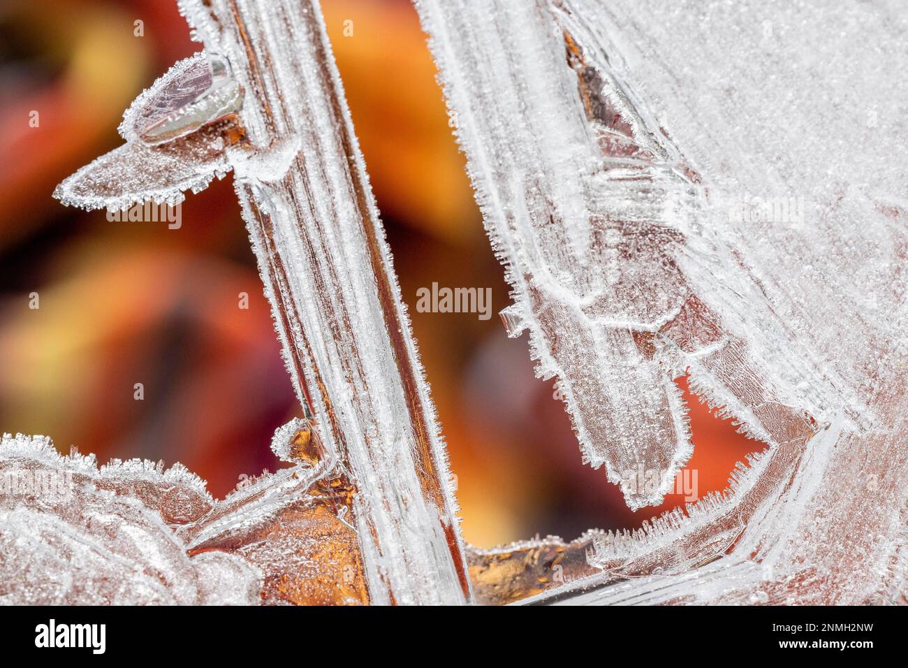 Details, shapes and structures of ice, ice crystals, Austria Stock ...