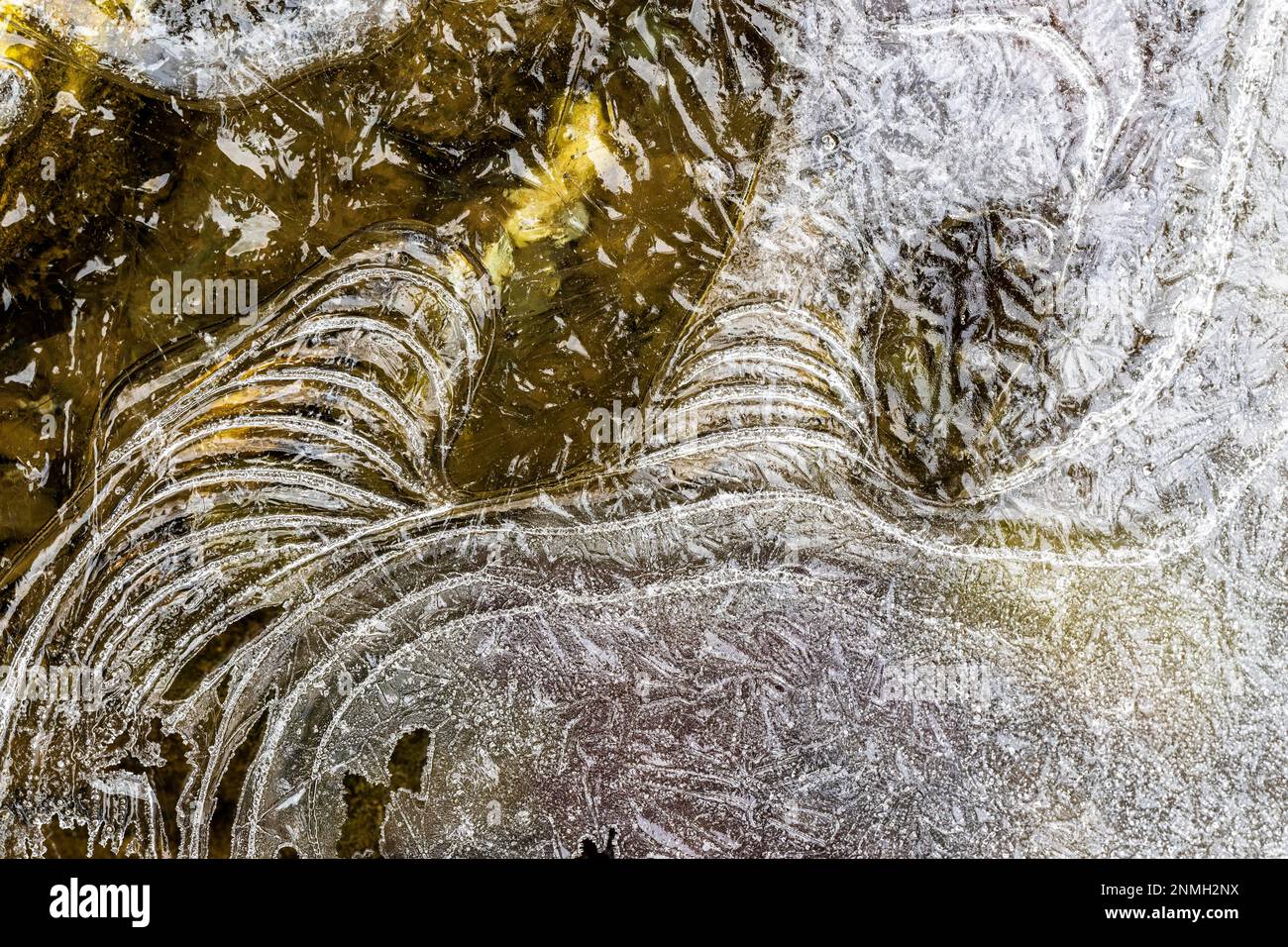 Details, shapes and structures of ice, ice crystals, Austria Stock ...