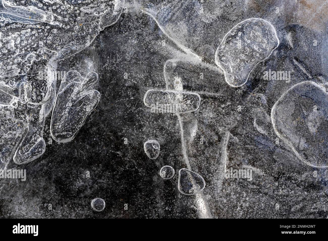 Details, shapes and structures of ice, ice crystals, Austria Stock ...