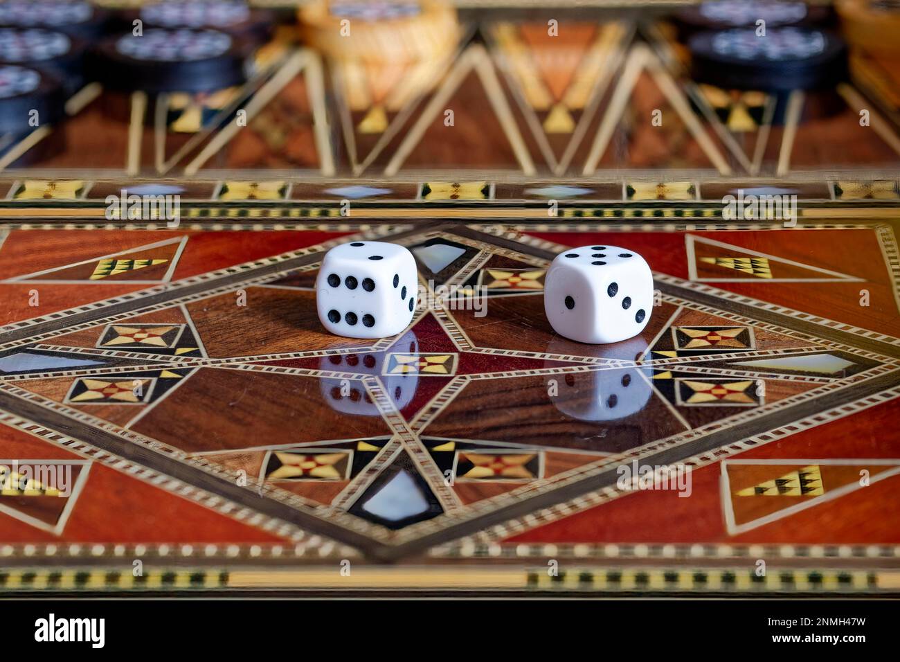 Wooden Chess Backgammon Game, Oriental Design, Handicraft from Damascus ...