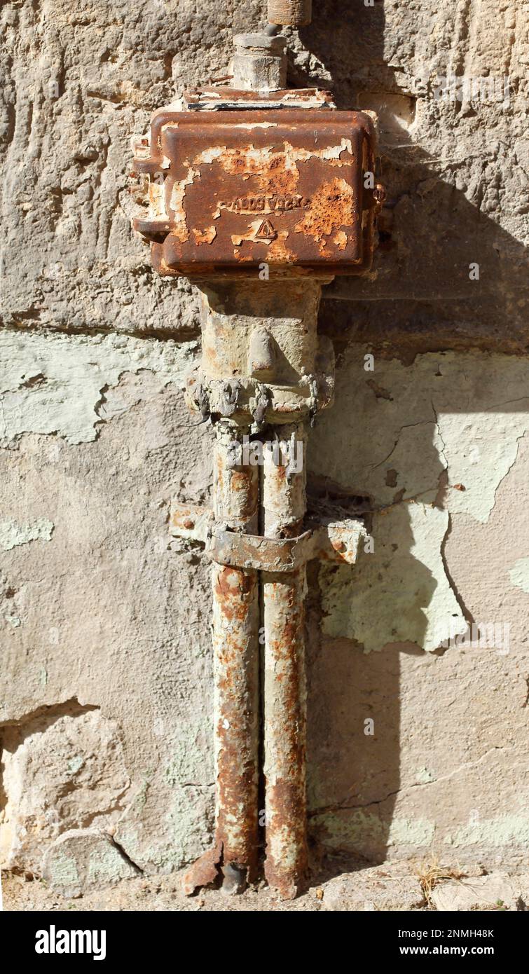 Old, rusty distribution box for electricity, Germany Stock Photo - Alamy