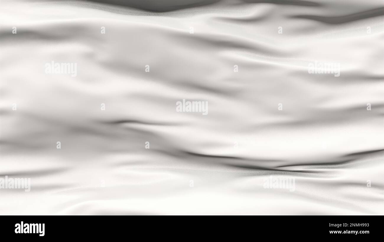 Waving white cloth. Computer generated 3d render Stock Photo - Alamy