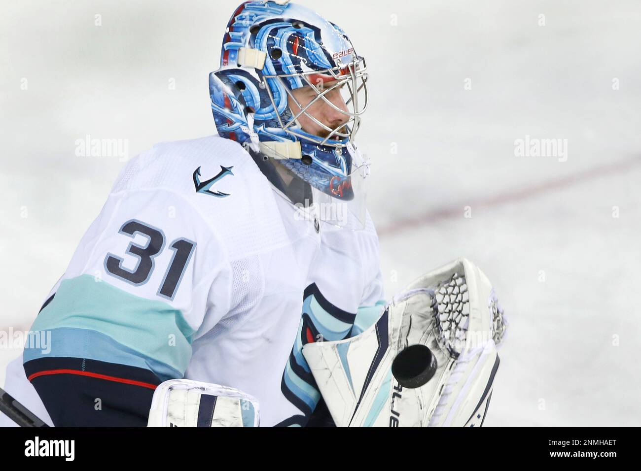 NHL profile photo on Seattle Kraken goalie Philipp Grubauer, from ...