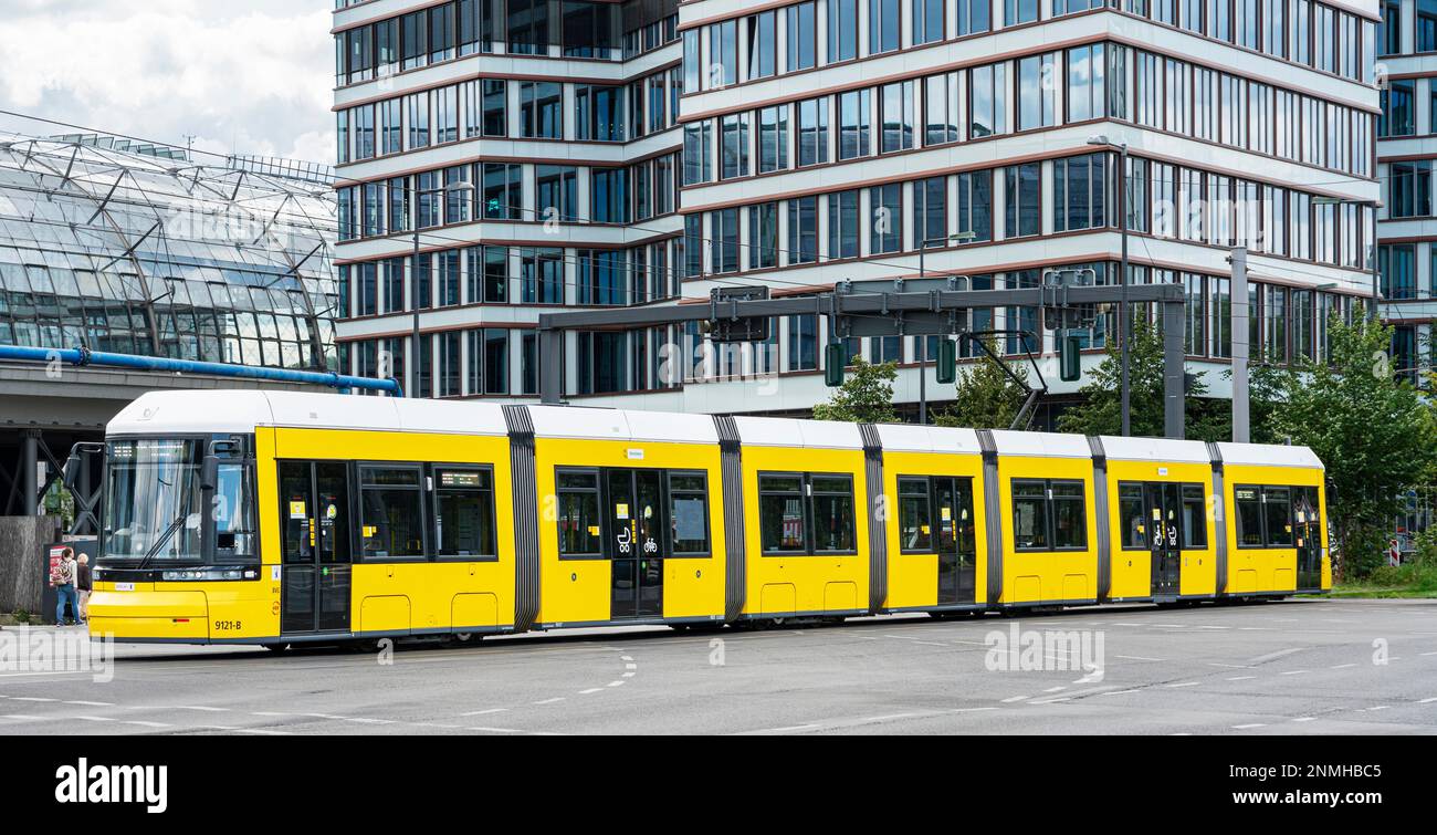 Tram in traffic, Berlin, Germany Stock Photo - Alamy