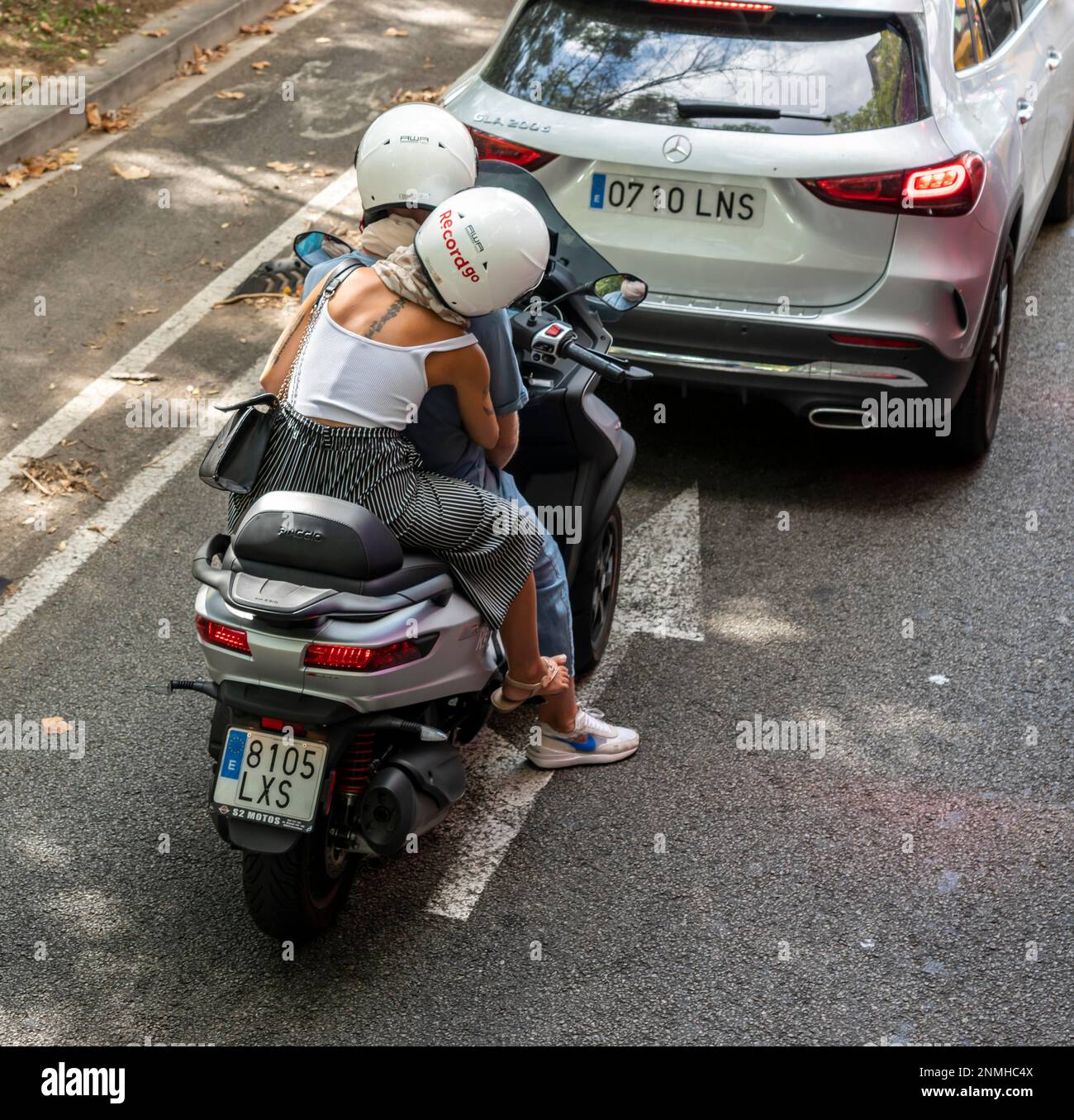 Road traffic in Barcelona, Catalonia, Spain Stock Photo - Alamy