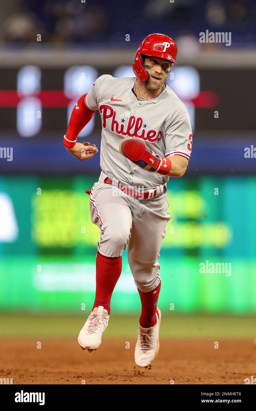 Philadelphia Phillies Bryce Harper runs the bases during the an MLB ...
