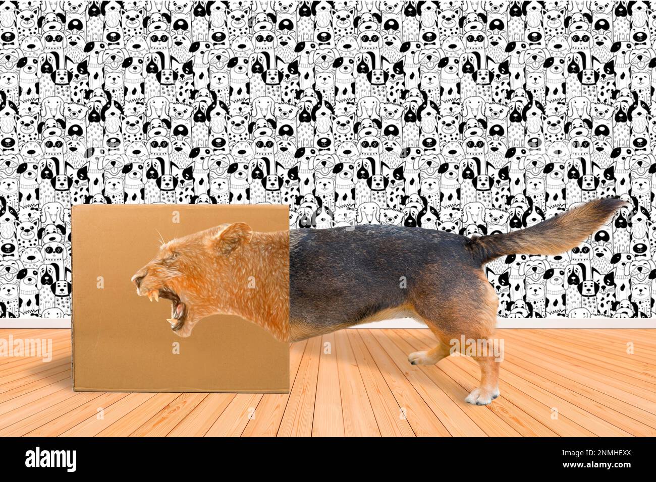 Dog becomes a predator Stock Photo - Alamy