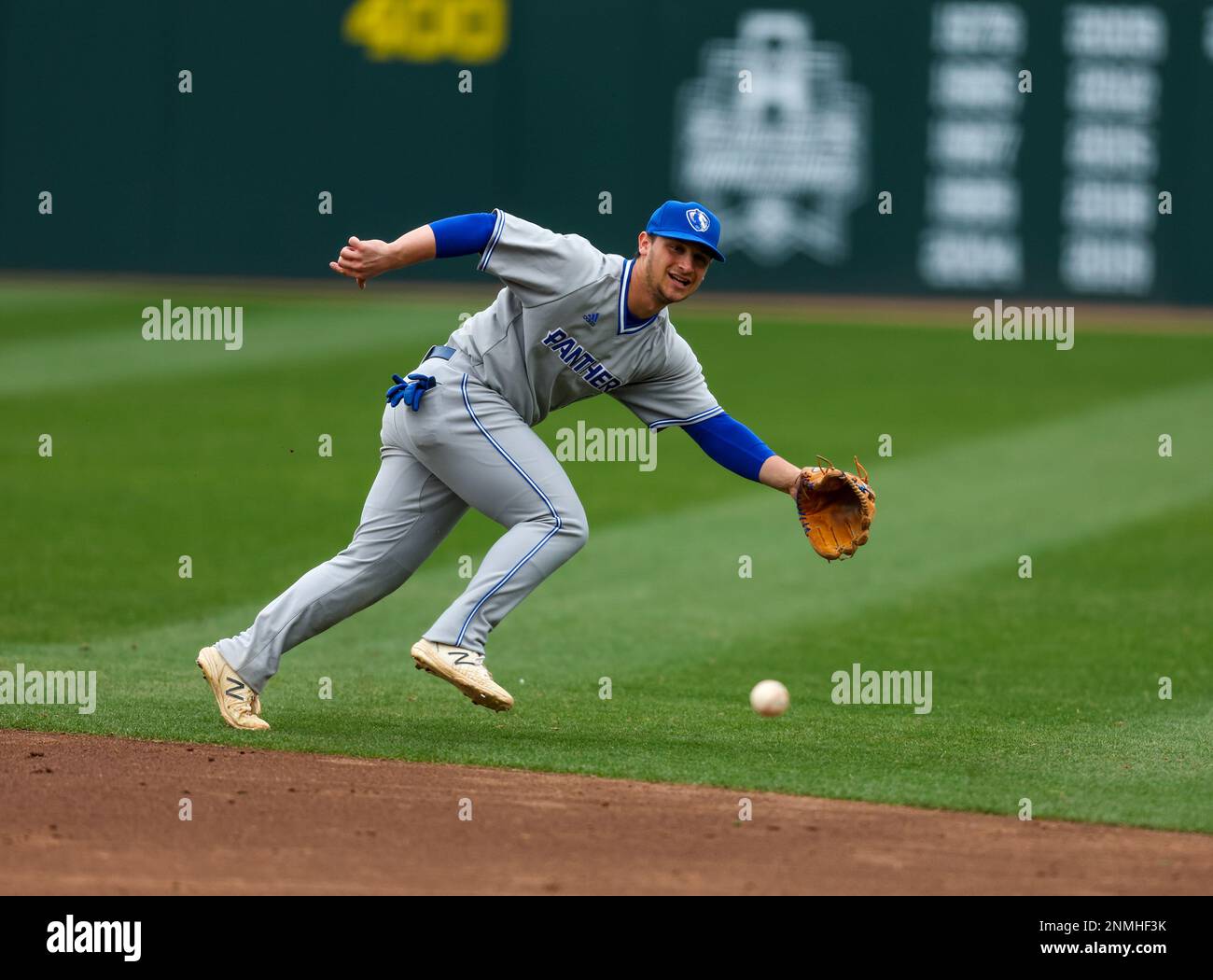 February 24, 2023: Lucas DiLuca #1 Panthers infielder moves to his left ...