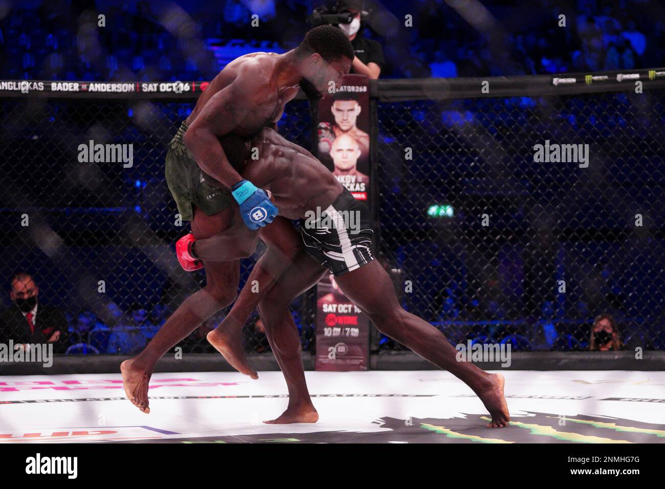 LONDON, ENGLAND - OCTOBER 1: (L-R) Fabacary Diatta takes down Nathan ...