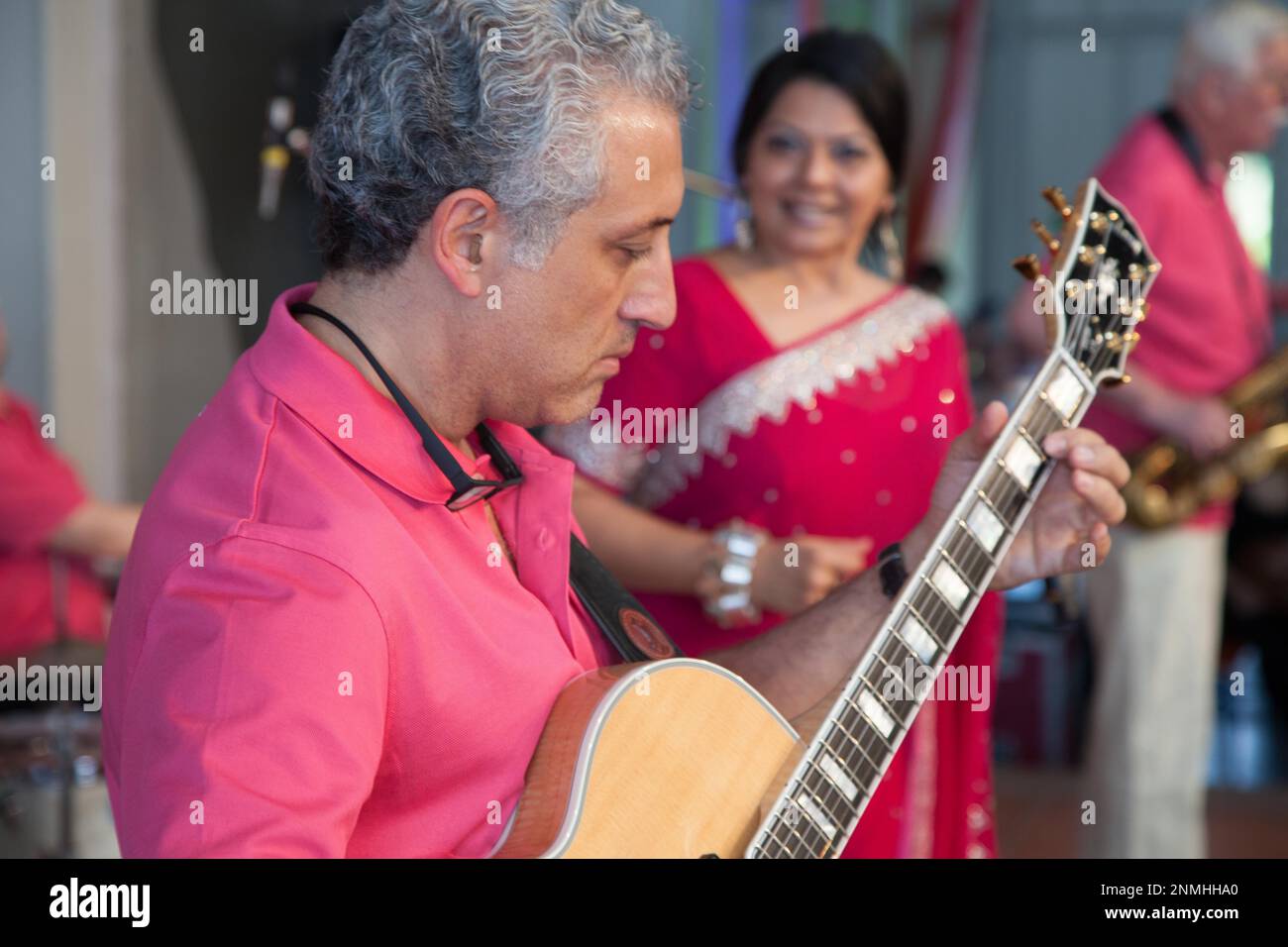Lorenzo Petrocca on the guitar at a jazz concert in Bietigheim ...