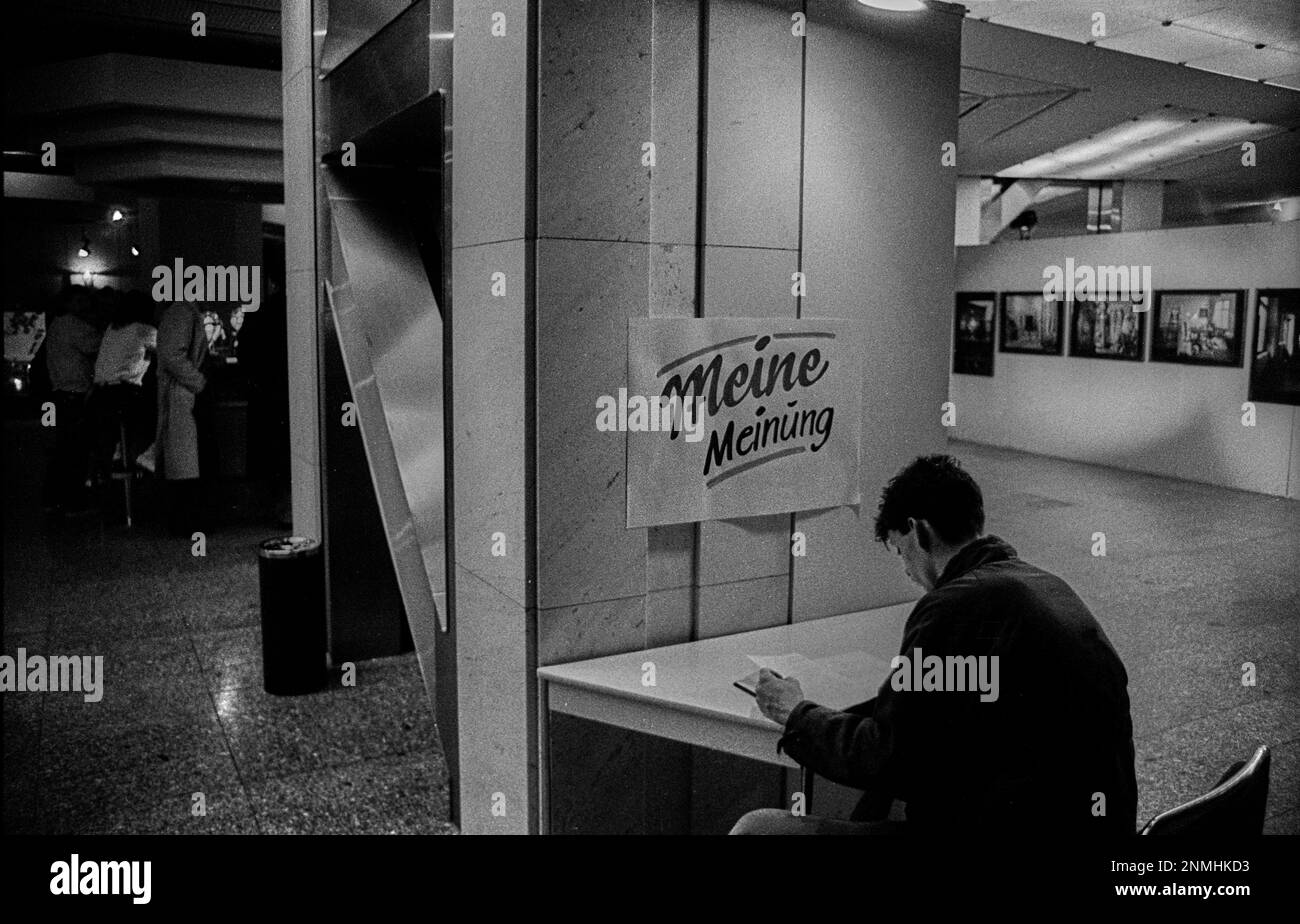 GDR, Berlin, 26.1.1990, The Great Purge, art installation by ...