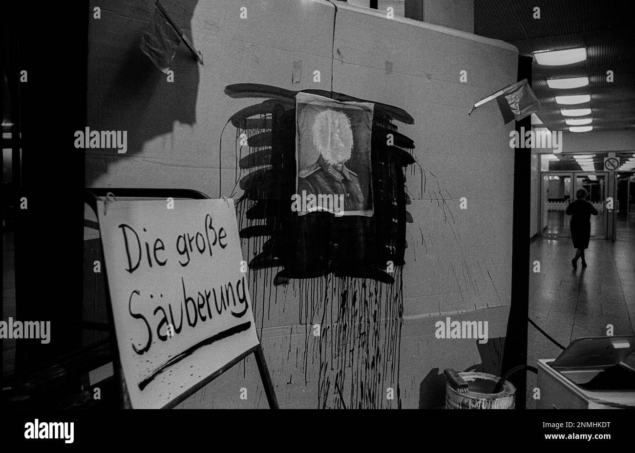 GDR, Berlin, 26.1.1990, The Great Purge, art installation by ...