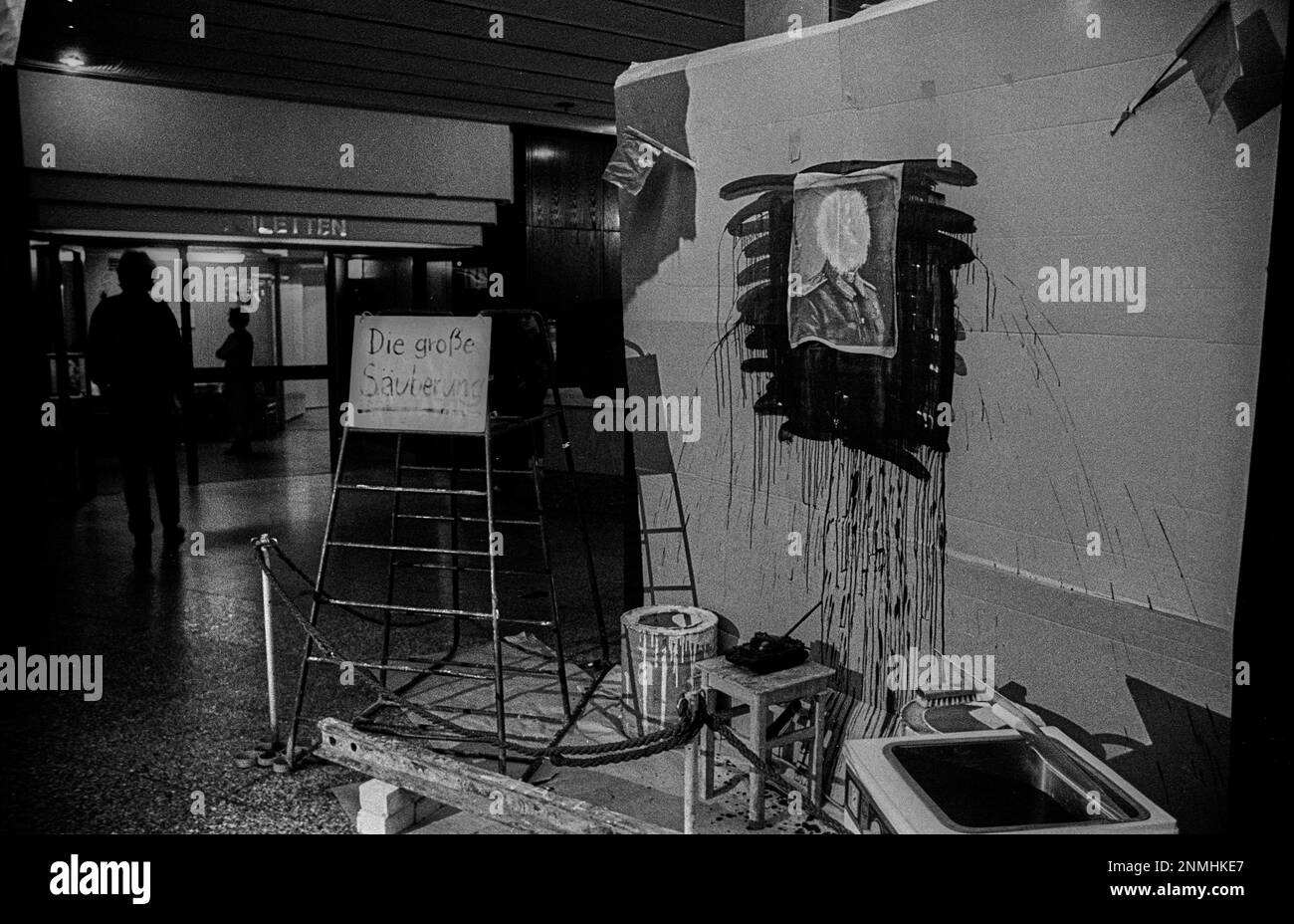 GDR, Berlin, 26.1.1990, The Great Purge, art installation by ...