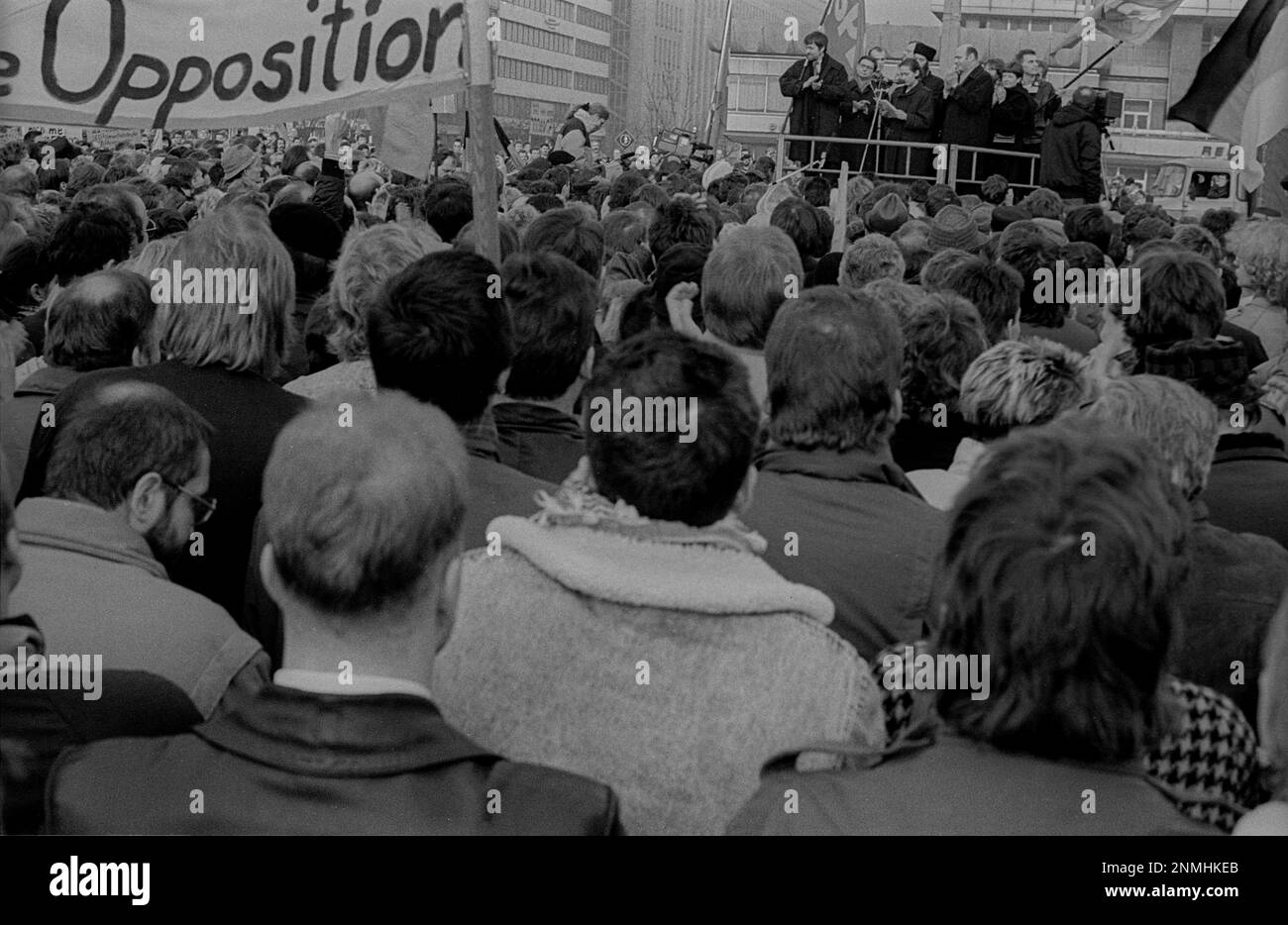 GDR, Berlin, 14.01.1990, 1st rally of the newly founded SPD East on ...