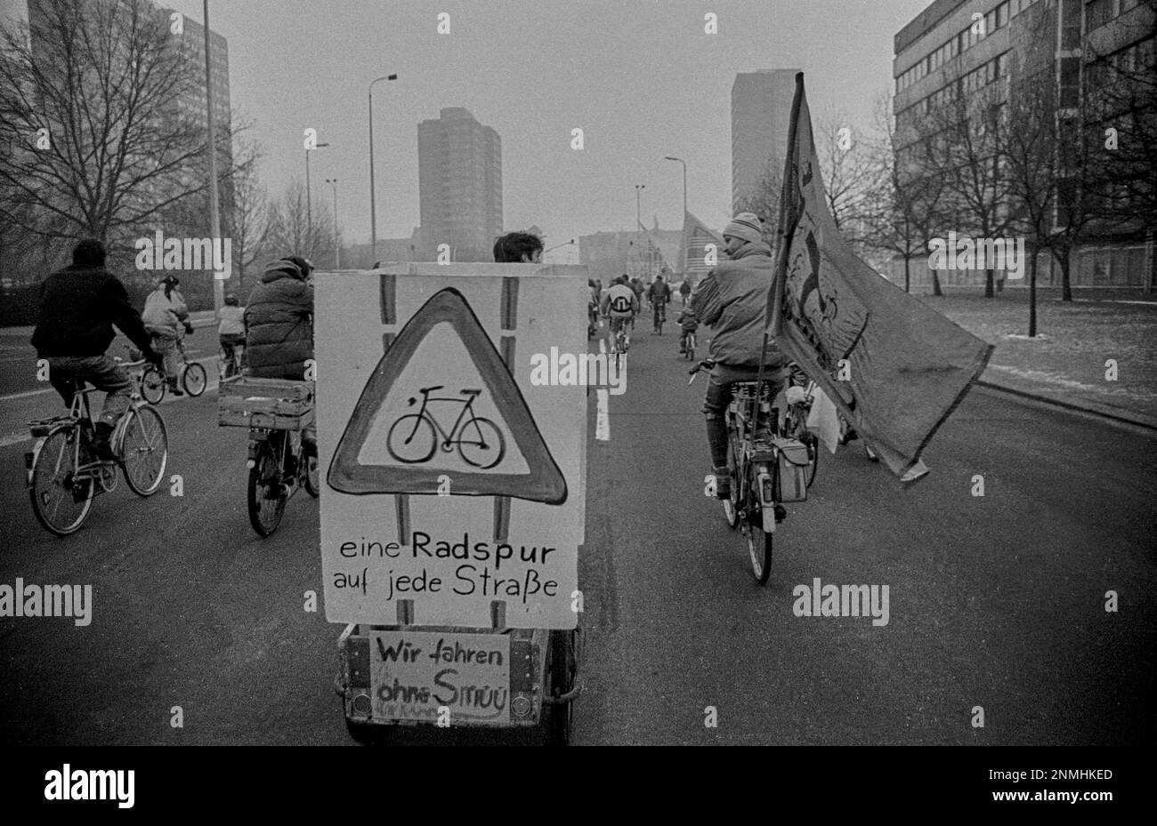 Bike lane protest Black and White Stock Photos & Images - Alamy