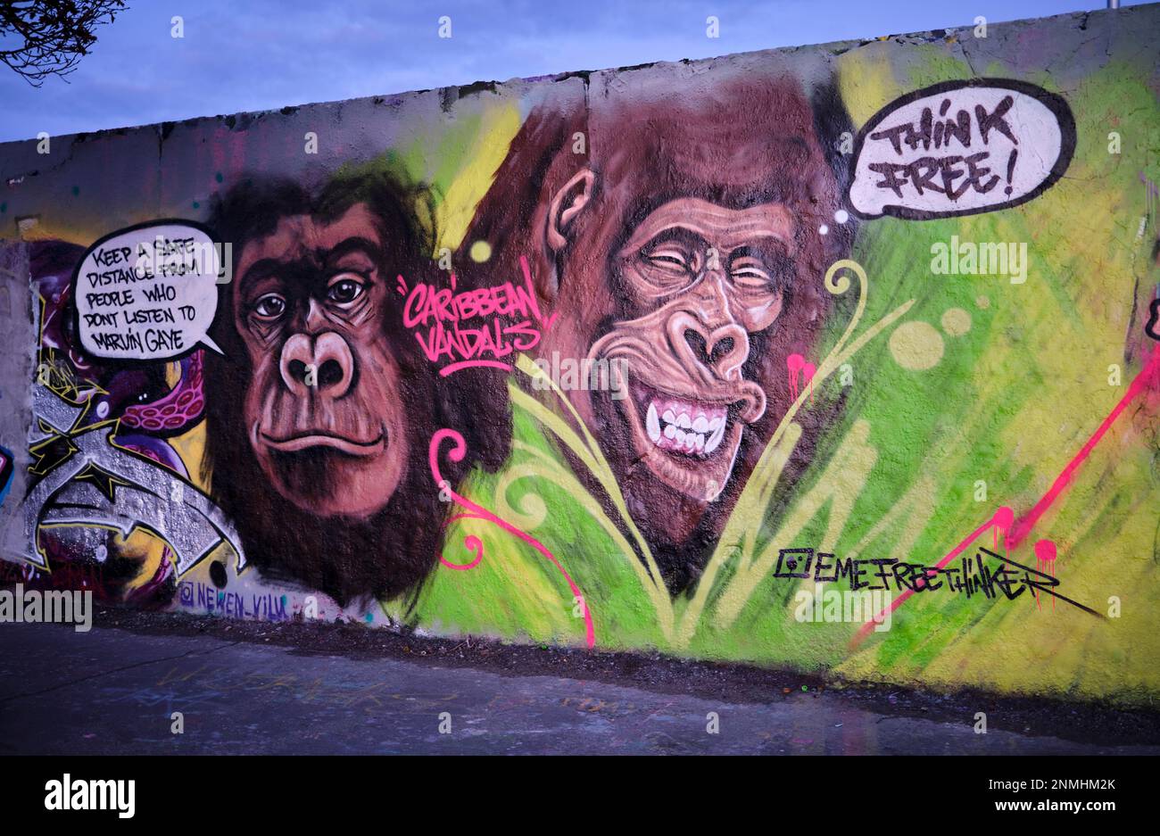 Monkey graffiti hi-res stock photography and images - Alamy