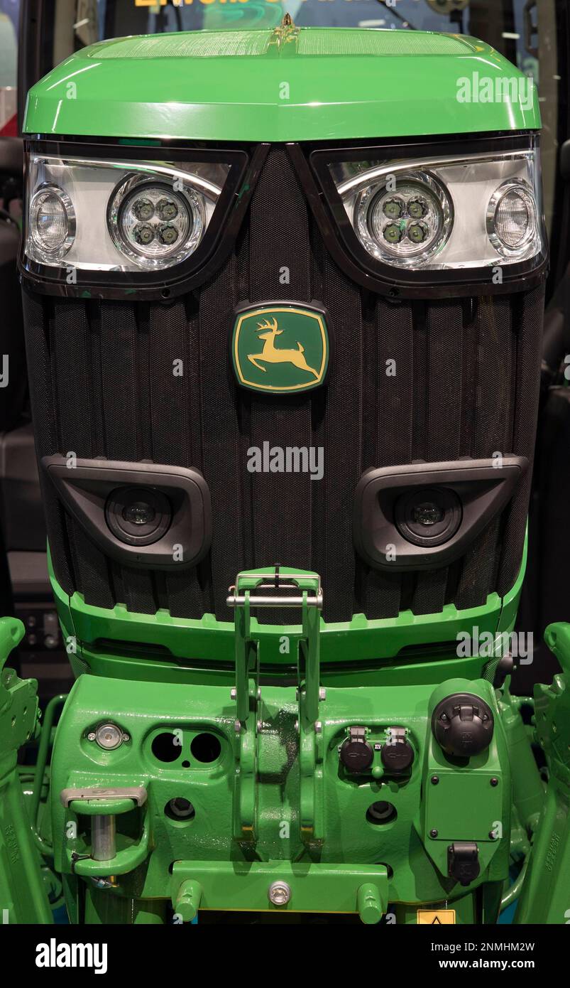 John Deere 6R tractor radiator mascot, Green Week, Berlin, Germany ...