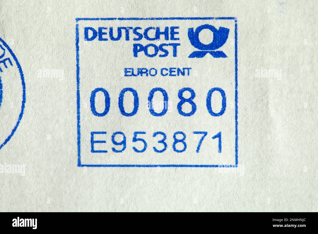 Pot value stamp at 80 cents on an envelope, Germany Stock Photo - Alamy