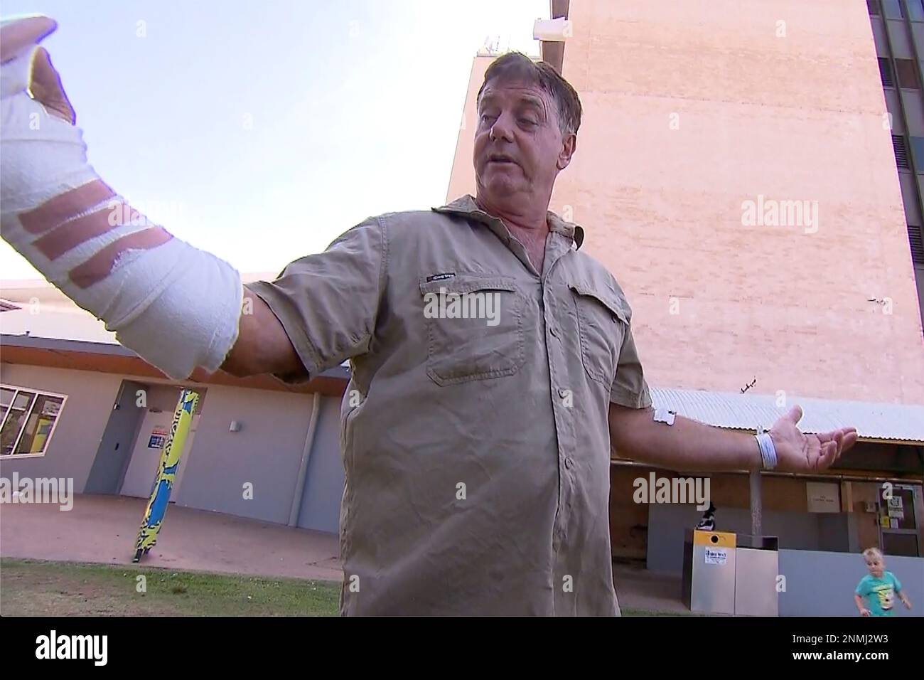 In this image made from a video, Australian wildlife tour operator Sean ...