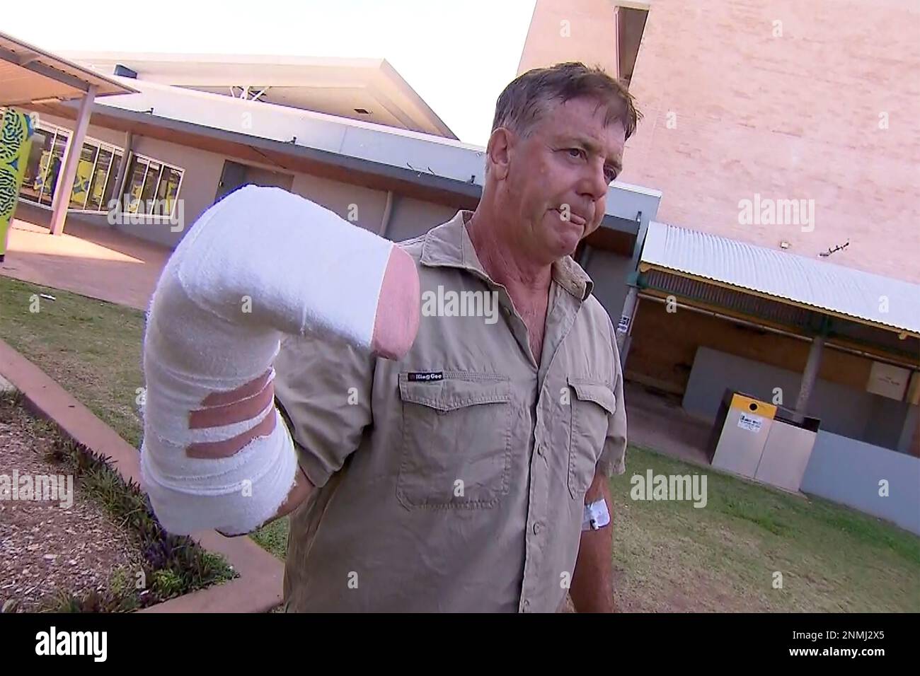 In this image made from a video, Australian wildlife tour operator Sean ...