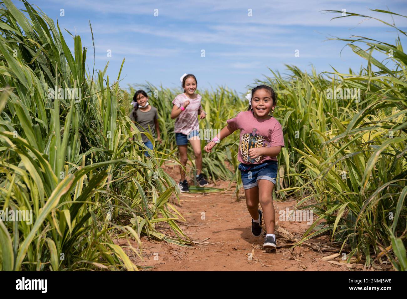 From left, Tatiana Marquez, 9, Diana Marquez, 10, and Lilyanna Mendoza ...