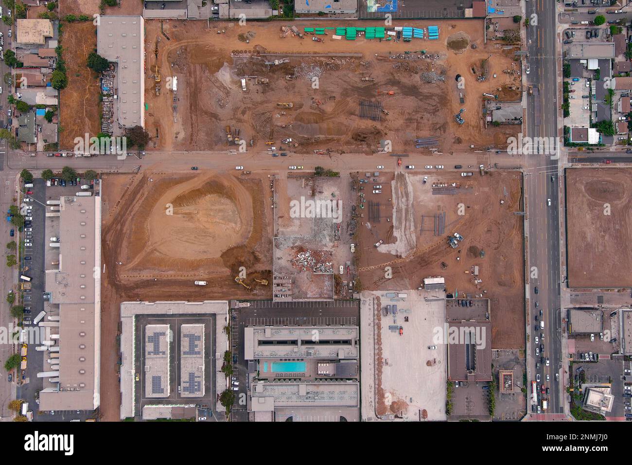 An aerial view of the Intuit Dome construction site, Monday, Sept. 27 ...