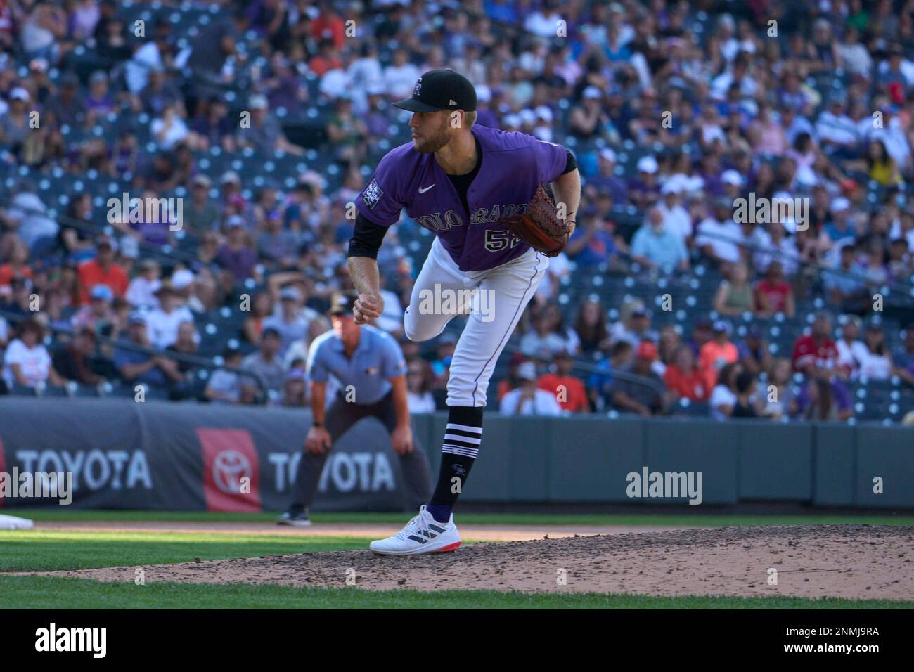 September 26 2021: Colorado pitcher Daniel Bard (52) throws a pitch ...