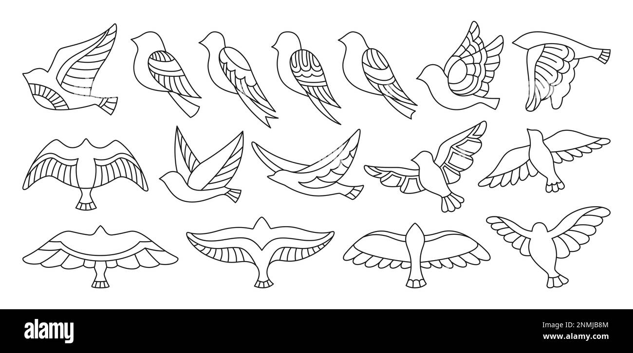 Pigeon outline artwork hi-res stock photography and images - Alamy