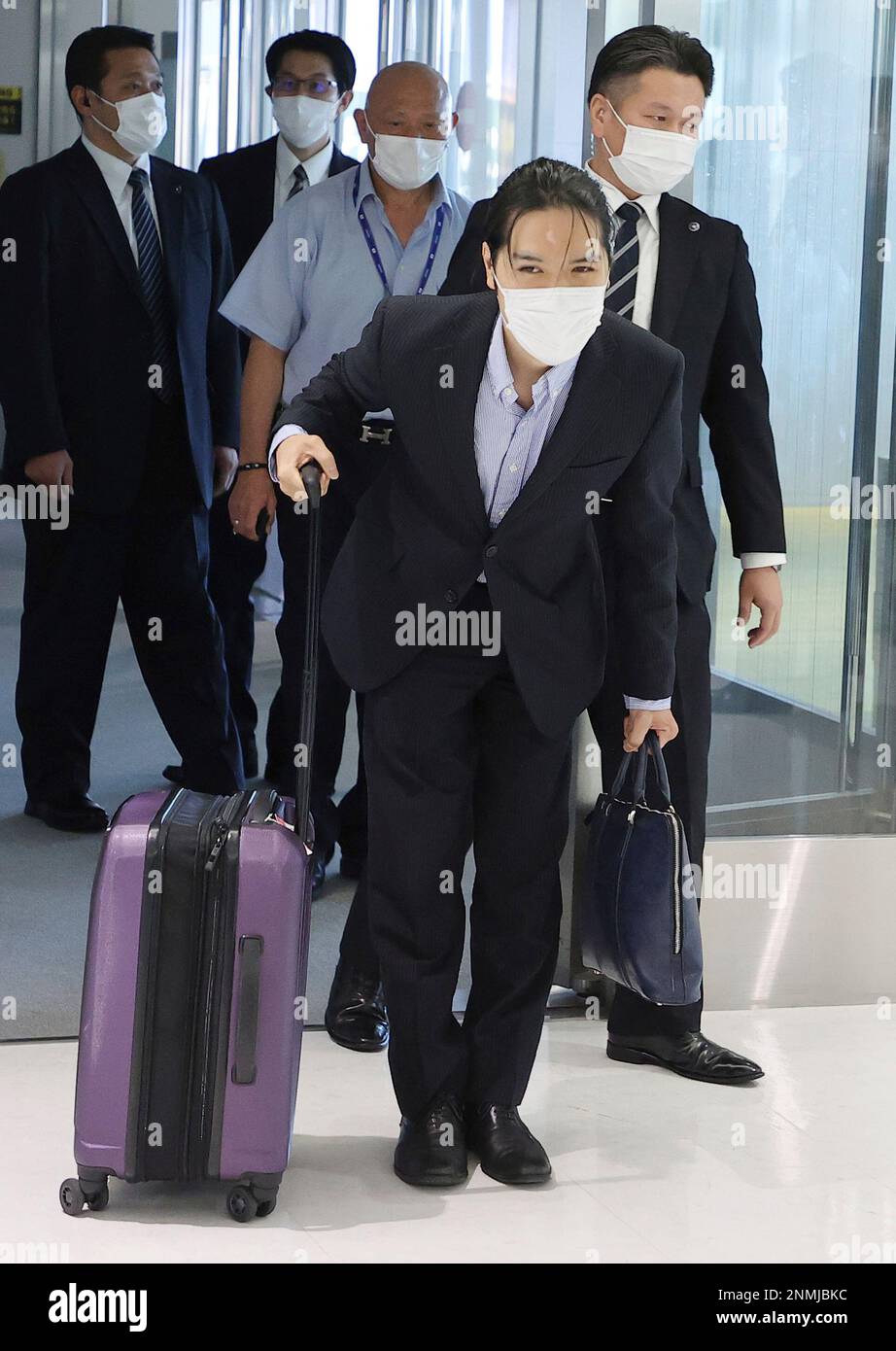 Kei Komuro, a college boy friend of Japan's Princess Mako, arrives at ...