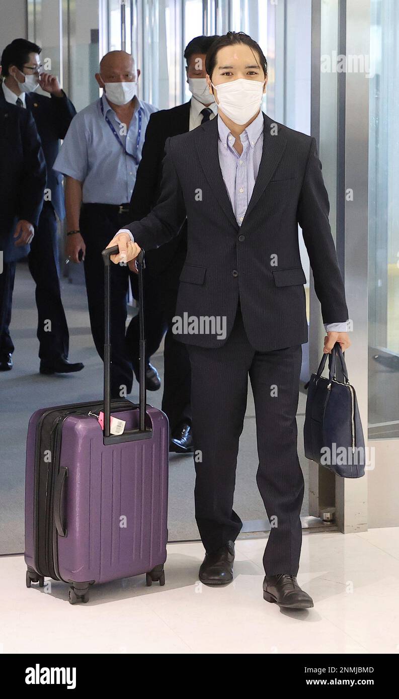 Kei Komuro, a college boy friend of Japan's Princess Mako, arrives at ...