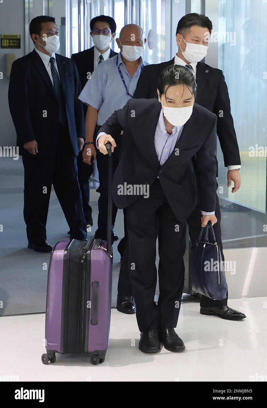Kei Komuro, a college boy friend of Japan's Princess Mako, arrives at ...