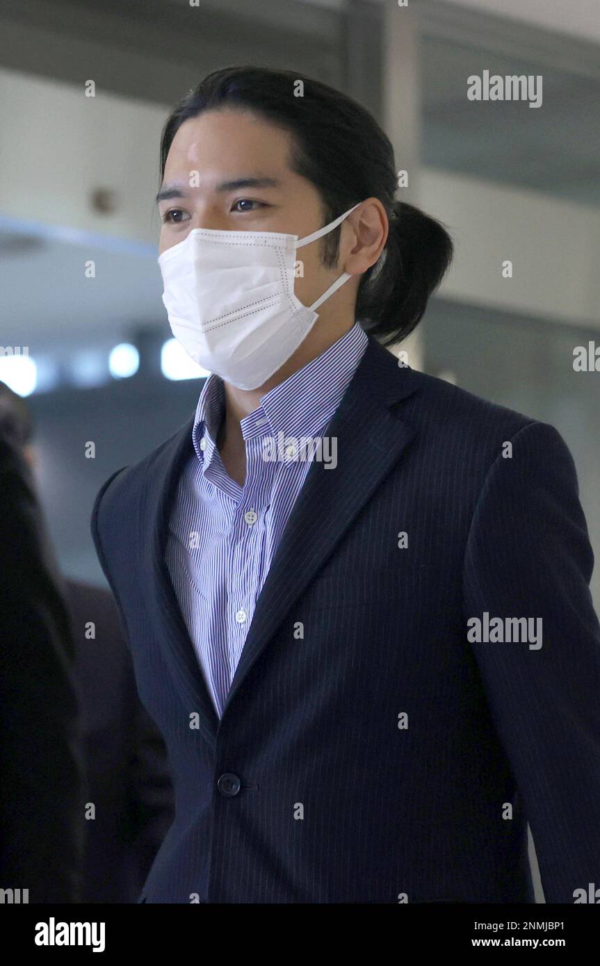 Kei Komuro, a college boy friend of Japan's Princess Mako, arrives at ...
