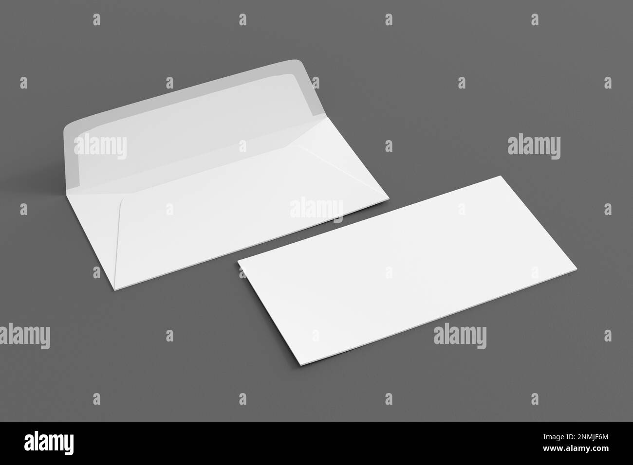 Blank corporate envelope mockup on gray background. Branding mock up ...