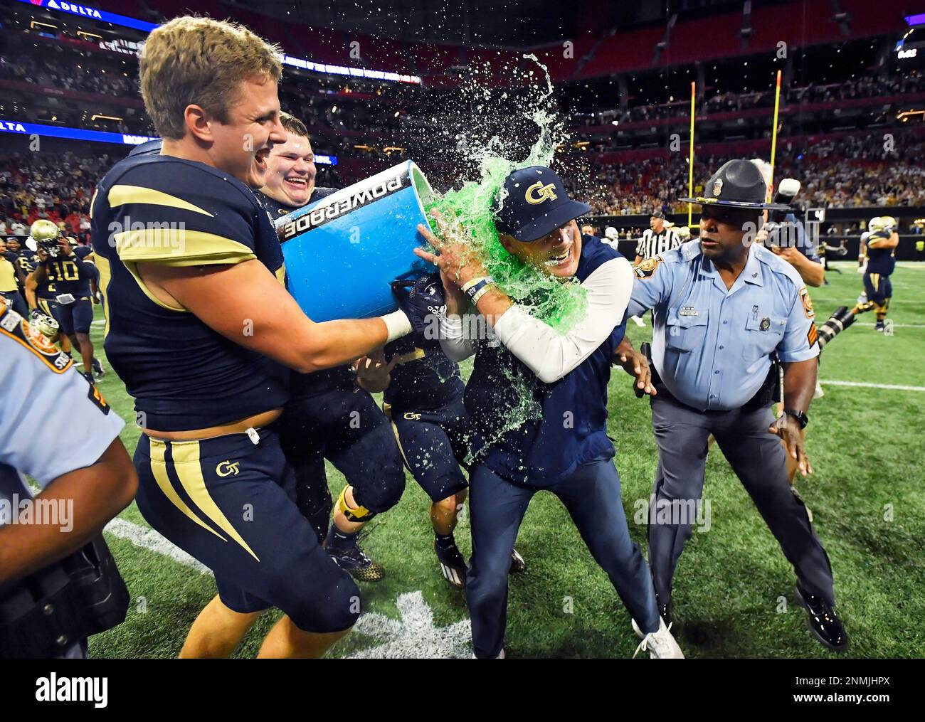 September 25, 2021: Georgia Tech Yellow Jackets coach Geoff Collins is ...