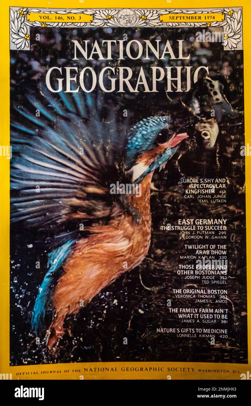 National Geographic magazine cover September 1974 Stock Photo - Alamy