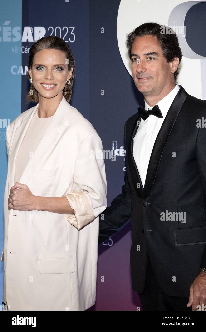 Sylvie Tellier and Camille Le Maux arrive at the 48th Cesar Film Awards ...