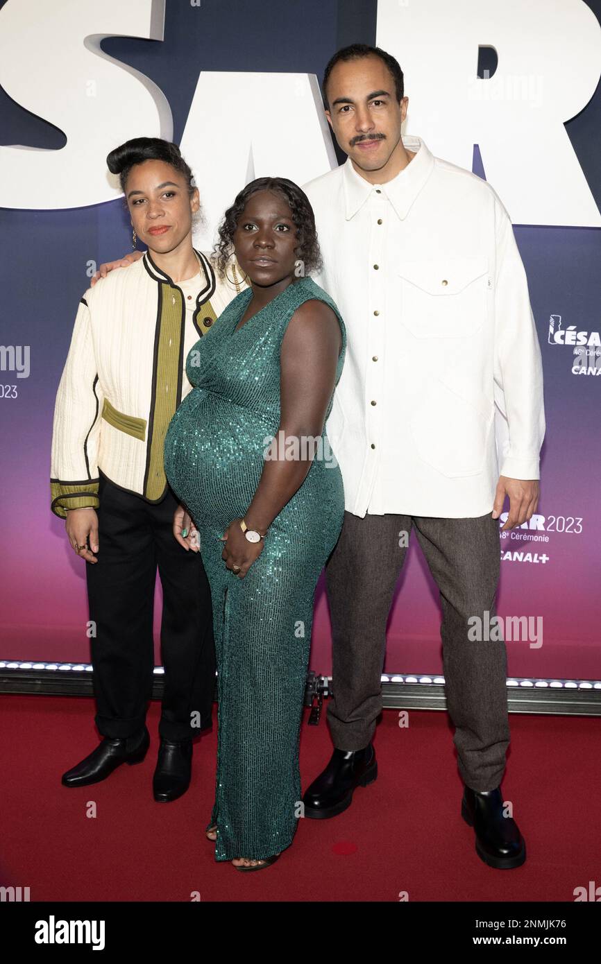 Audrey Jean-baptiste, guest and Maxime Jean-baptiste arrive at the 48th ...