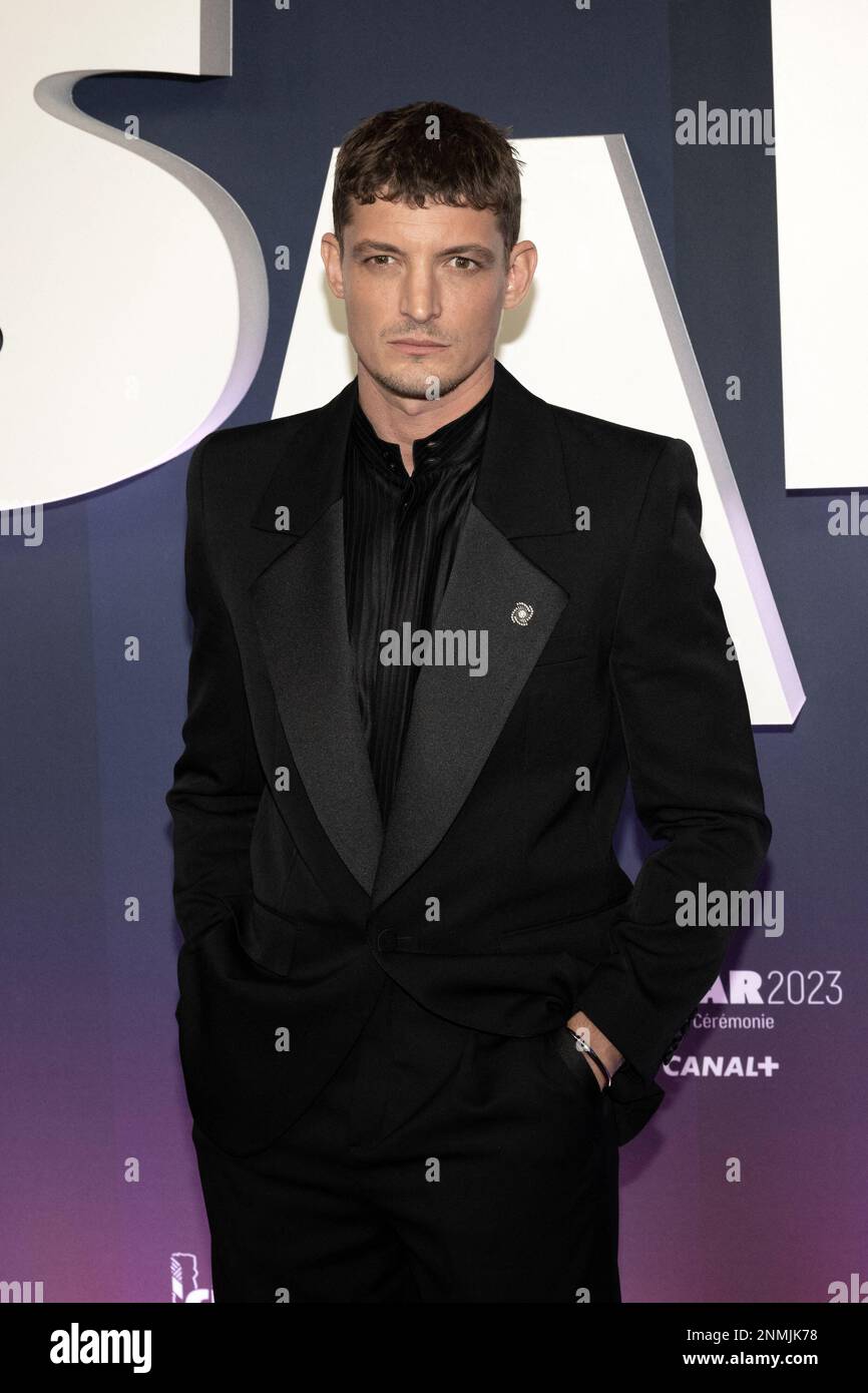 Niels Schneider arrives at the 48th Cesar Film Awards at L Olympia, on ...