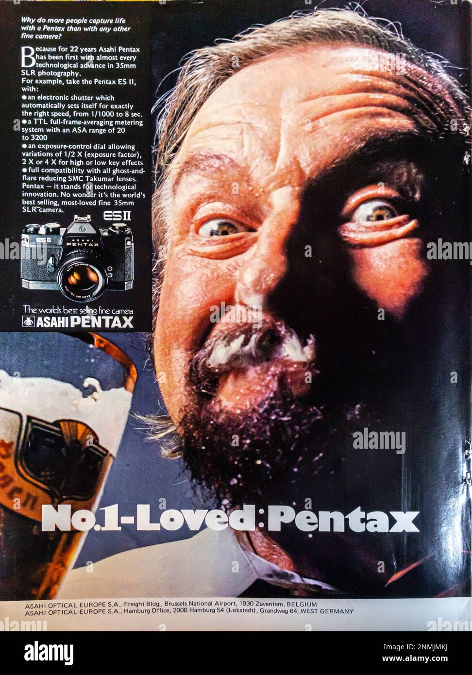 Pentax advert in a Natgeo magazine, October 1974 Stock Photo - Alamy