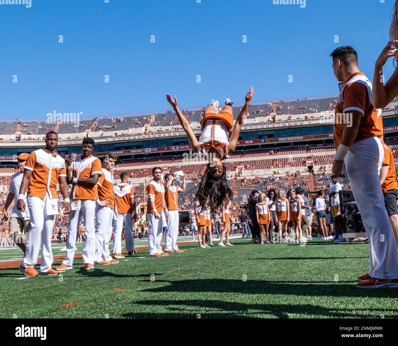 September 25,. A cheerleader of the Texas Longhorns in action vs the ...