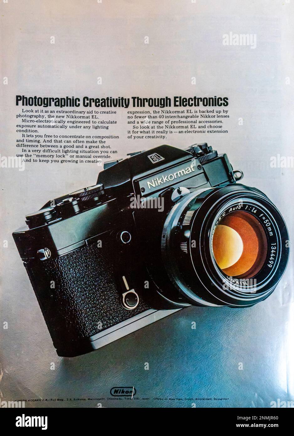 Nikkormat advert in a Natgeo magazine, March 1974. Nikon Nikkormat EL ...